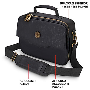 ENHANCE MTG Card Travel Bag with Divider Compartments, Storage for Pencils, Dice and Tokens - Compatible with Magic The Gathering, Card Games Against Humanity and More