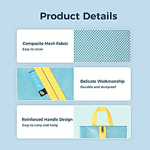 pack all Water Resistant Kids Shoe Bag for Travel, Storage Organizer Shoe Pouch with Zipper, Cute for Girls, Boys,Toddlers（Blue)