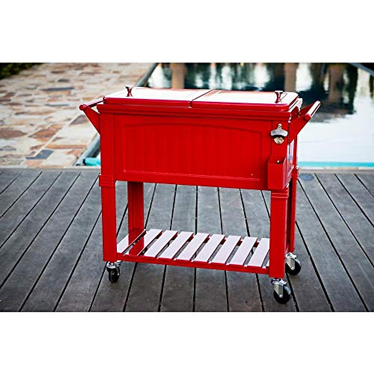 Permasteel PS-203F1-RED Furniture Cooler, Red