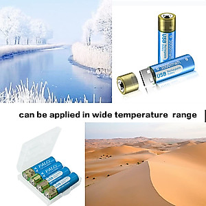 Palowextra AA Lithium Li-ion Rechargeable Batteries 3000mWh, USB Double A Battery 1.5V Constant Output Fast Charging (6 Count)