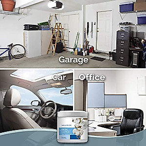 SMELLS BEGONE Air Freshener Odor Absorber Gel - Made with Essential Oils - Absorbs and Eliminates Odor in Pet Areas, Bathrooms, Cars, & Boats - Fresh Cotton Scent - 15 Ounce - 2 Pack