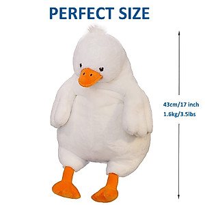 ronivia Duck Weighted Stuffed Animals, 17" 3.5 lbs Weighted Duck Plush Toy Large Weighted Plush Animal Pillow Gifts for Boys and Girls