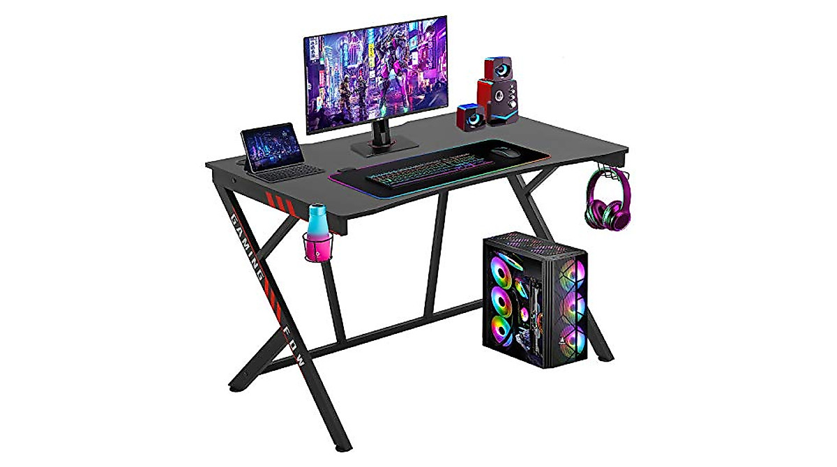 FDW Gaming Desk Gaming Table 45.2" W x 29" D PC Computer Desk Home ...