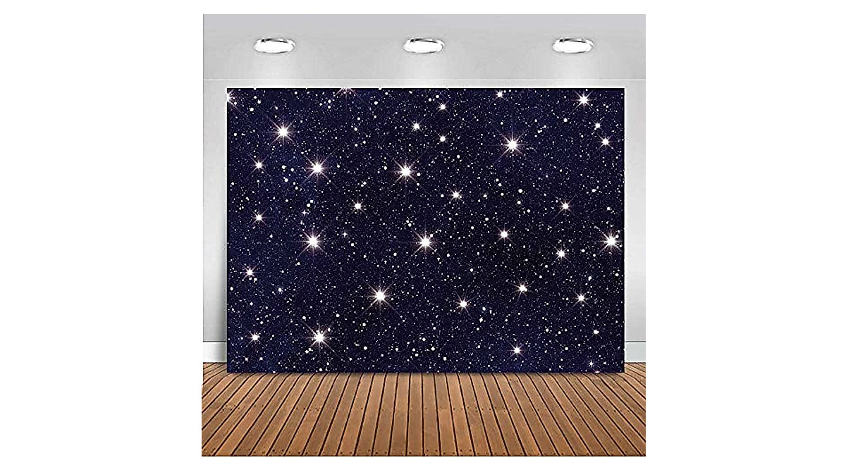 Yongqian Night Sky Starry Galaxy Backdrop 7x5ft for Photos & Events