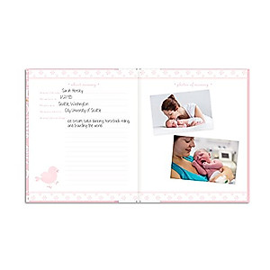 Lil Peach First 5 Years Dream Big Wordplay Baby Memory Book, Baby Keepsake Journal, Gift For New And Expecting Parents, 46 Fill In Pages, Pink