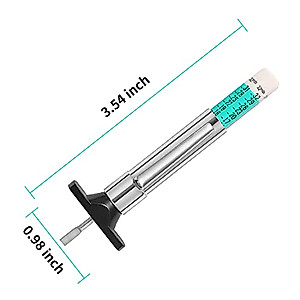 Miytsya 2 Pack Colored Tyre Tread Depth Gauge (Green)