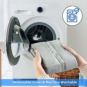 Marwood Under Door Draft Stopper 30-38" Adjustable Wind Stopper for Door & Window, Foam Door Sweep Air & Noise Blocker for Bottom of Doors Double Side Seal - Grey