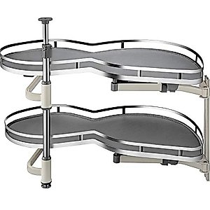 VEVOR Swing Right Blind Corner Cabinet Pull Out for 36 inch Cabinet, 2 Tier Swing Tray Blind Kitchen Cabinet, Soft Close Cloud Blind Organizer for Left Handed Open Blind Corner Cabinet