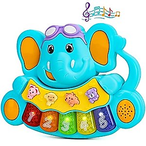 STEAM Life Baby Piano Toys, Baby Girl Toys Infant Toys, Baby Music Toys Baby Light Up Toys for 12 18 36 Months, Infant Toys for 12 Months, Birthday Gifts for Baby, Baby Einstein Piano Toys