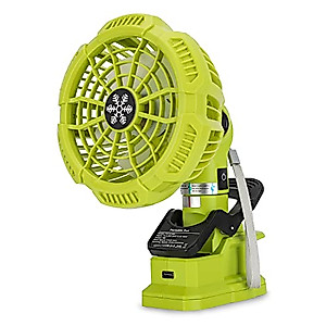 Taingwei Portable Clip on Fan for Ryobi 18v Battery,Battery Powered Stroller Fan with 3 Energy Efficient Speed Settings for Bedroom,Outdoor,Camping and Job Site(Tool Only)