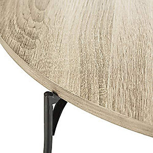 Safavieh Home Collection Mae Modern Light Brown Round Coffee Table
