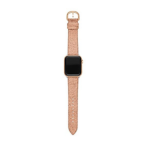 Kate Spade New York women's rose gold glitter leather band for apple watch®, 38/40/41mm (Model: KSS0141)