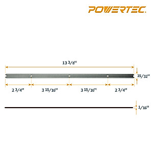 POWERTEC 13 Inch Planer Blades for Ridgid R4330, R4331, TP1300LS Planer, Replacement for AC20502 Planer Knives, Set of 6 (12828DDV)