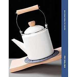 Smithcraft Silicone Trivets for Hot Dishes, Pots and Pans, Hot Pads for Kitchen Counter, Pot Holders for Tabletop & Countertop, Multi-use Heat Resistant Mat for Table, Non Stick Trivet Mat Set 3 Teal