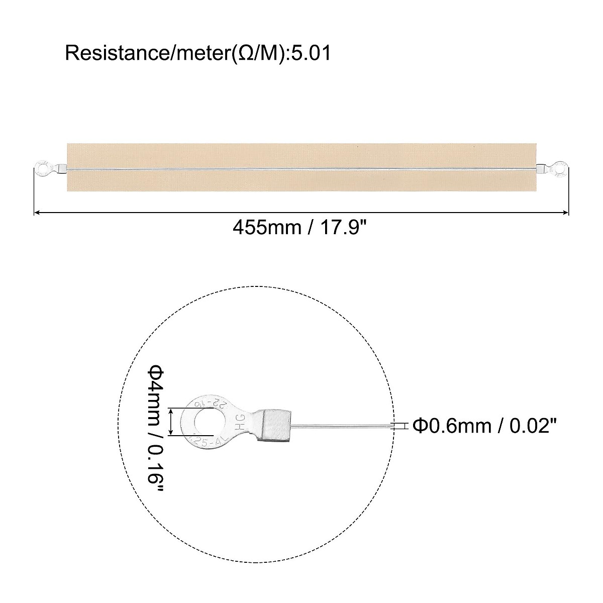 MECCANIXITY 2 Pack 0.02 X18Inch Sealer Repair Kits Round Heat Seal Strips Replacement Elements and PTFE Tapes for Hand Sealers