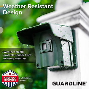Guardline 1320 Foot Long Range Wireless Driveway Alarm [1 Motion Detector Alarm Sensor & 1 Receiver] Weatherproof Outdoor Security Alert System for Home & Property