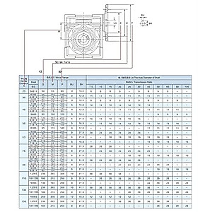 RGWOW WYanHua-Electric Gearbox 90 Degree Gearbox, NMRV040 Worm Gear Speed Reducer, Input Hole Diameter 9mm or 11mm or 14mm Out Hole Diameter 18mm Durable