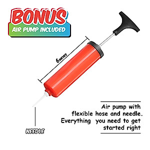 BESTKID BALL Indoor 3 Mini Balls Set - Inflatable Small Basketball Soccer Ball Football - Included Pump and Needle - Rubber Material - Ideal Gifts for Toddlers Kids Boys Girls 6 inch (Original)