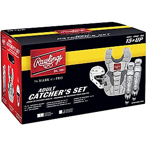 Rawlings | VELO 2.0 Catcher's Set | Baseball | Youth Ages 12 & Under | White/Silver