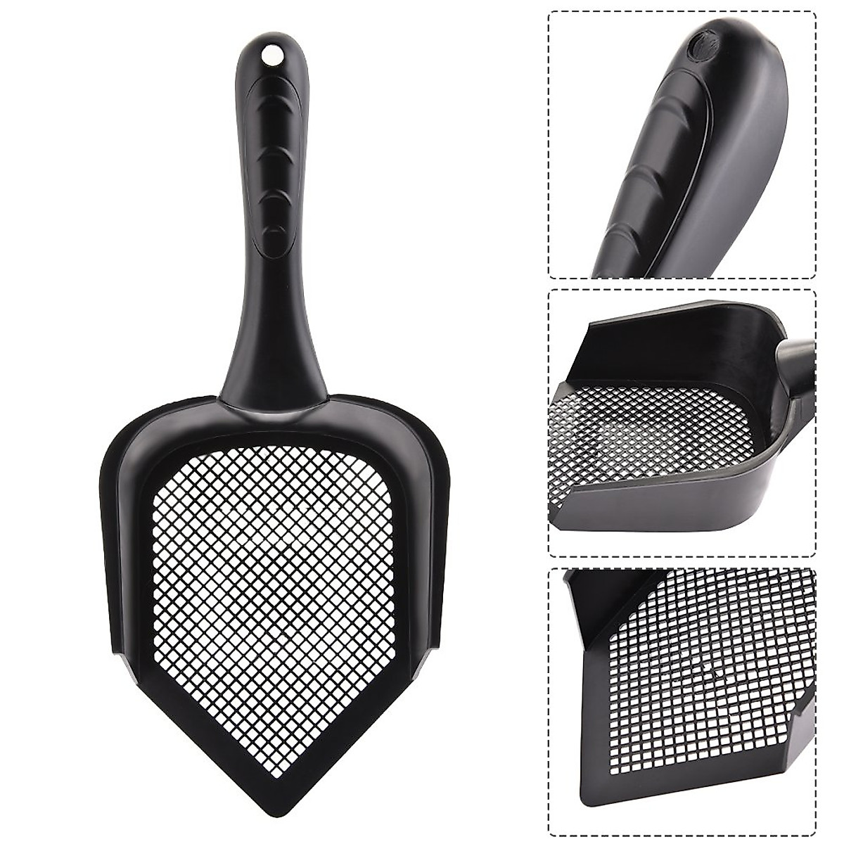 DHXYZZB Cat Litter Scoop, Small Holes 3.0MM Fine Litter Scooper Shovel for Cat Dog Rabbits Hamster Snake Sifter Scoops PVC Non-Toxic