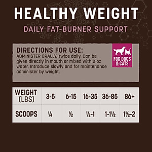 Earth Animal Healthy Weight Nutritional Supplement for Dogs & Cats | Made in The USA with Natural Ingredients | 8 oz