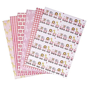 MAYPLUSS Wrapping Paper Large Sheet - Folded Flat - 6 Different Baby Girl Design (45.2 sq.ft.ttl) - 27.5 inch X 39.4 inch Per Sheet