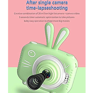 Kids Digital Camera, Kids Video Camera Recorder Shockproof Cameras HD 8 Mega Pixel 2 Inch IPS Screen Kids Mini Camera with 32GB SD for Girls Boys Gifts(Green)