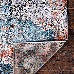 Rugs.com Leipzig Collection Area Rug – 7' x 10' Multi Low-Pile Rug Perfect for Bedrooms, Dining Rooms, Living Rooms