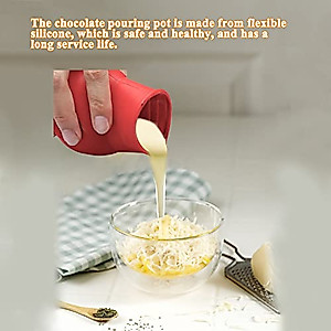 Soft Silicone Chocolate Melting Pot, 100ML Chocolate Melter Mold in Microwave for Butter, Cheese, Candy and Caramel, Baking Pouring Tool