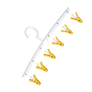 Vdaxvme 6 Clips 8 Clips Windproof Clothes Rack Laundry Rack Rotatable Drying Rack for Socks Towels Underwear