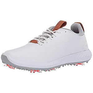 Puma Golf Unisex-Kid's Ignite Pwradapt 2.0 Golf Shoe, Puma White-Puma White, 6 M US Big Kid