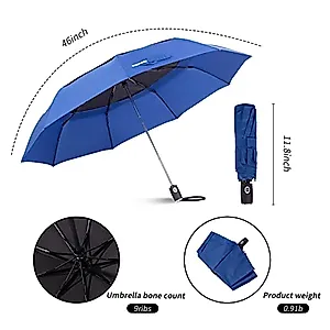 dooxuu Windproof Umbrella, Travel Umbrella Folding Umbrella for Men and Women - Best For Traveling, Camping, Hiking, Backpacking and Other Outdoor Activities