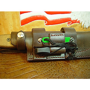 CUSTOM Made Ontario Rat 7 Knife Sheath Made 10 oz. Leather.and The SOG Seal Team Knife.