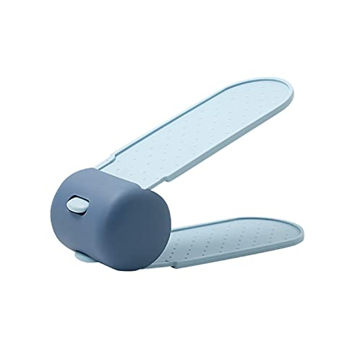 ENDAN Shoe Shelf Adjustable Shoe Organizer Footwear Support Holder Double-Layer Shoes Shelf Space Saving Cabinet Closet Stand Shoes Storage Rack (Color : Blue)