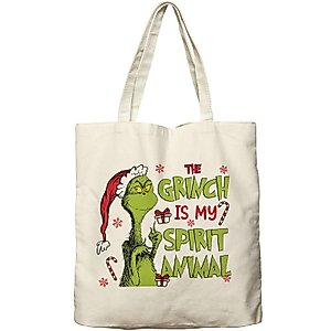 Dlzdn Christmas Canvas Tote Bag For Women Aesthetic Monster Is My Spirit Animal Tote Bag Shopping Grocery Bag Beach Bag Gifts for Women Teacher Bag Reusable Grocery Bag