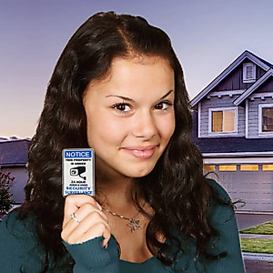 Psyfer® (Fade-Free) 7 Pack - Security Camera Stickers (SMALL) Audio & Video Monitoring Notice [Made in USA]