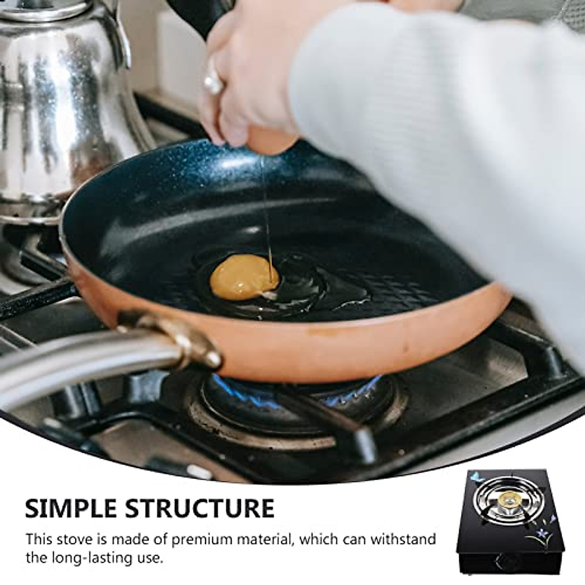 Hemoton Portable Stove Burner Gas Stove Stove Cooking Burner Barbecue Barbecue Stove Cooktops Portable Single Cooker for Home Restaurant Outdoor Picnic Black Small Camping Stove