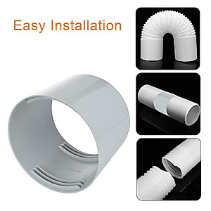 Portable Air Conditioner AC Hose Extention Coupler, Air Conditioner Exhaust Hose Coupler Connector Window Adapter for Sliding Door Window Vent, Portable Air Conditioner Parts Unit Tube Connector