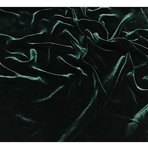 Dark Green - Silk Velvet Fabric