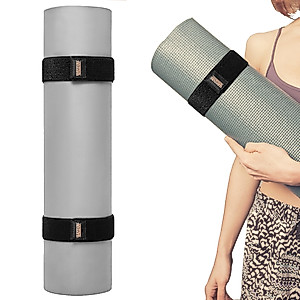 ELENTURE Yoga Mat Strap Band for Most Size Mat, Reusable Fastening Cable Tie Down Straps - Multipurpose Securing Cinch Strap (Mat Not Included) (2pcs)