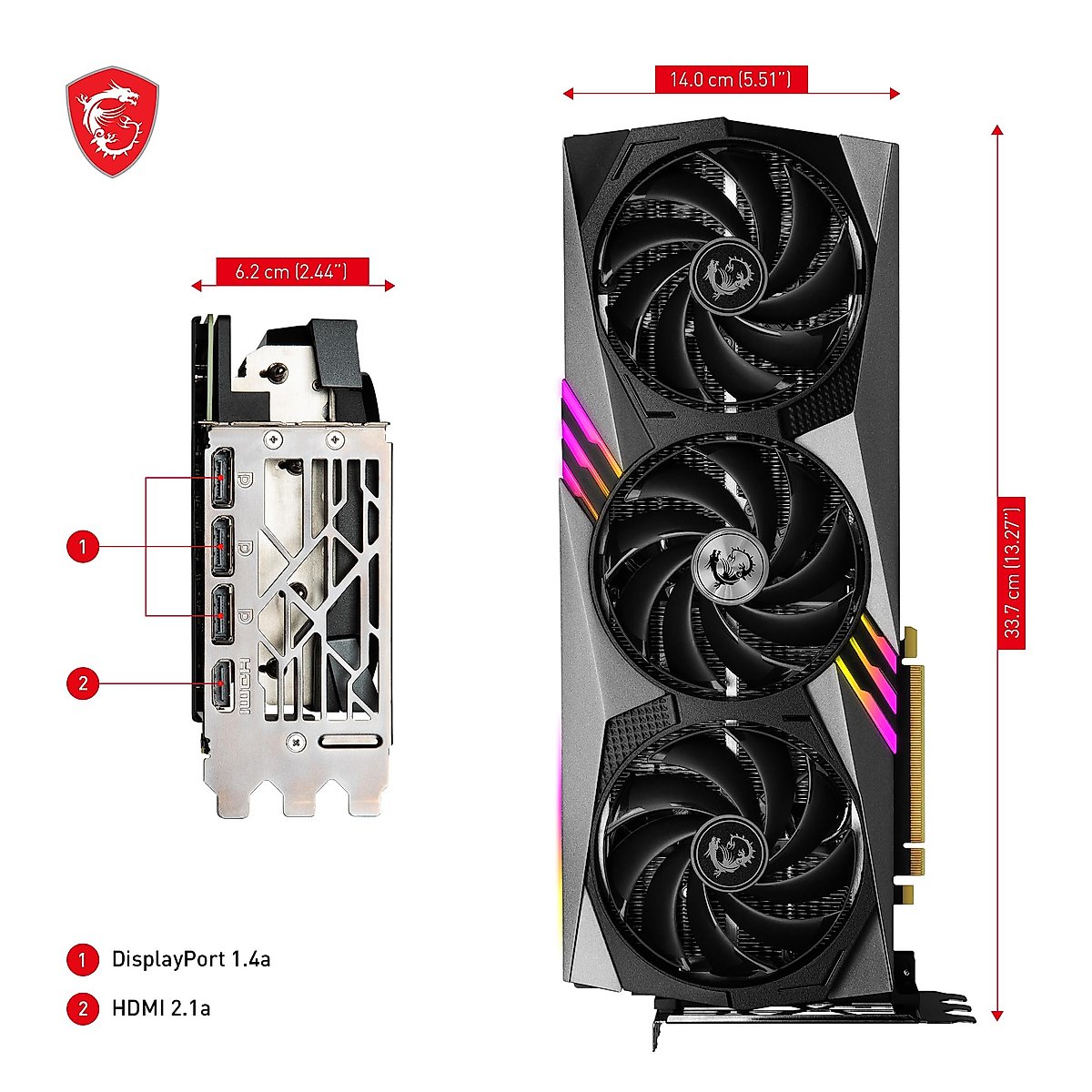 MSI GeForce RTX 4070 Ti GAMING X TRIO 12G Gaming Graphics Card - 12GB GDDR6X, 2760 MHz, PCI Express Gen 4, 192-bit, 3X DP v 1.4a, HDMI 2.1a (Supports 4K & 8K HDR)