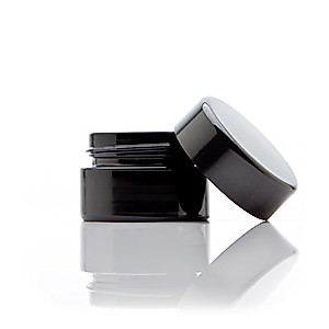 Infinity Jars 10 ml (.34 fl oz) Black Ultraviolet Glass Screw Top Jar 3-Pack