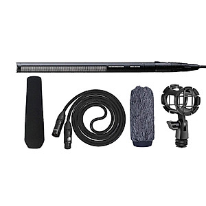 Sennheiser MKH 416-P48 Video, Cinema and Broadcasting Shotgun Microphone Complete Kit with LyxPro XLR Cable, Windscreen & Shock Mount Bundle