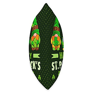 St. Patrick's Day by Content Design Studio Happy St. Patricks Day, Funny Gnomes, Green Pattern Throw Pillow, 16x16, Multicolor