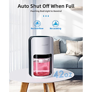 TABYIK Dehumidifiers for Home, 42oz Dehumidifier for Bathroom, Dehumidifiers for Room with Auto Shut Off, Auto Defrost Quiet Dehumidifiers for Bedroom Wardrobe Closet Trailer RV