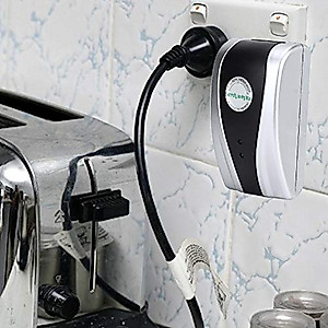 Qioni Electric Power Saver Device, 90V-250V 30KW Intelligent Electricity Saving Box, Energy Electricity Saving Power Box for Household Office, Work Continuously & Stabilize Voltage