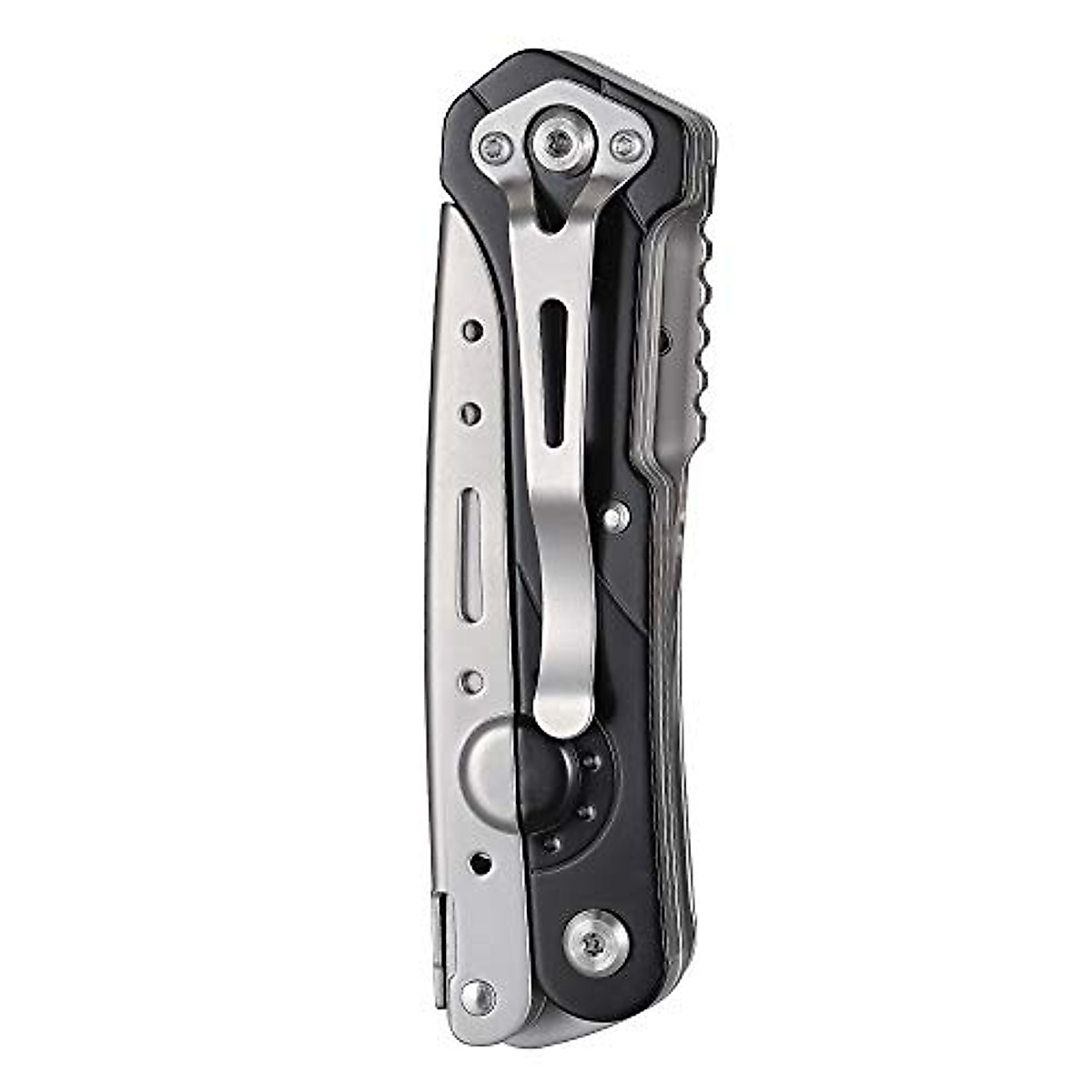 Roxon S501 Folding Pocket Knife and Scissors 2 in 1 Must-have at Home EDC Multi tool with Belt Clip, Perfect for Housework, Rescue, Hunting, Survival, Fishing, Hiking, Camping