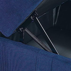 Kxrtuw 7 Seat Modular Sectional Sofa, Convertible Sleeper Sofa Bed with Storage Seat,L-Shape U-Shape Corduroy Velvet Couch for Living Room(Dark Blue)