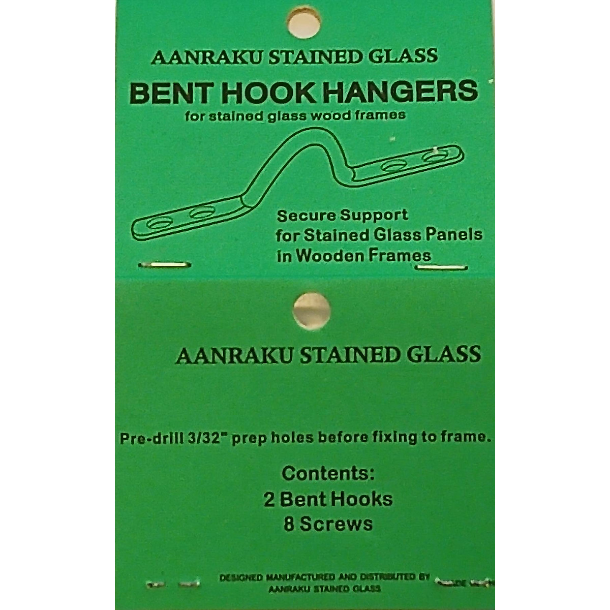 Aanraku Bent Hooks for Hanging Stained Glass