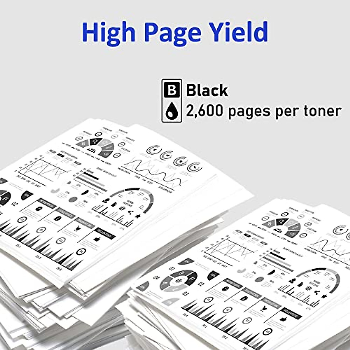 KCMYTONER 2 Packs Compatible for Brother TN360 TN330 High Yield Mono Laser Toner Cartridge Black for HL-2140 HL-2170W DCP-7030 DCP-7040 MFC-7340 MFC-7345N MFC-7440N MFC-7840W Series Printers